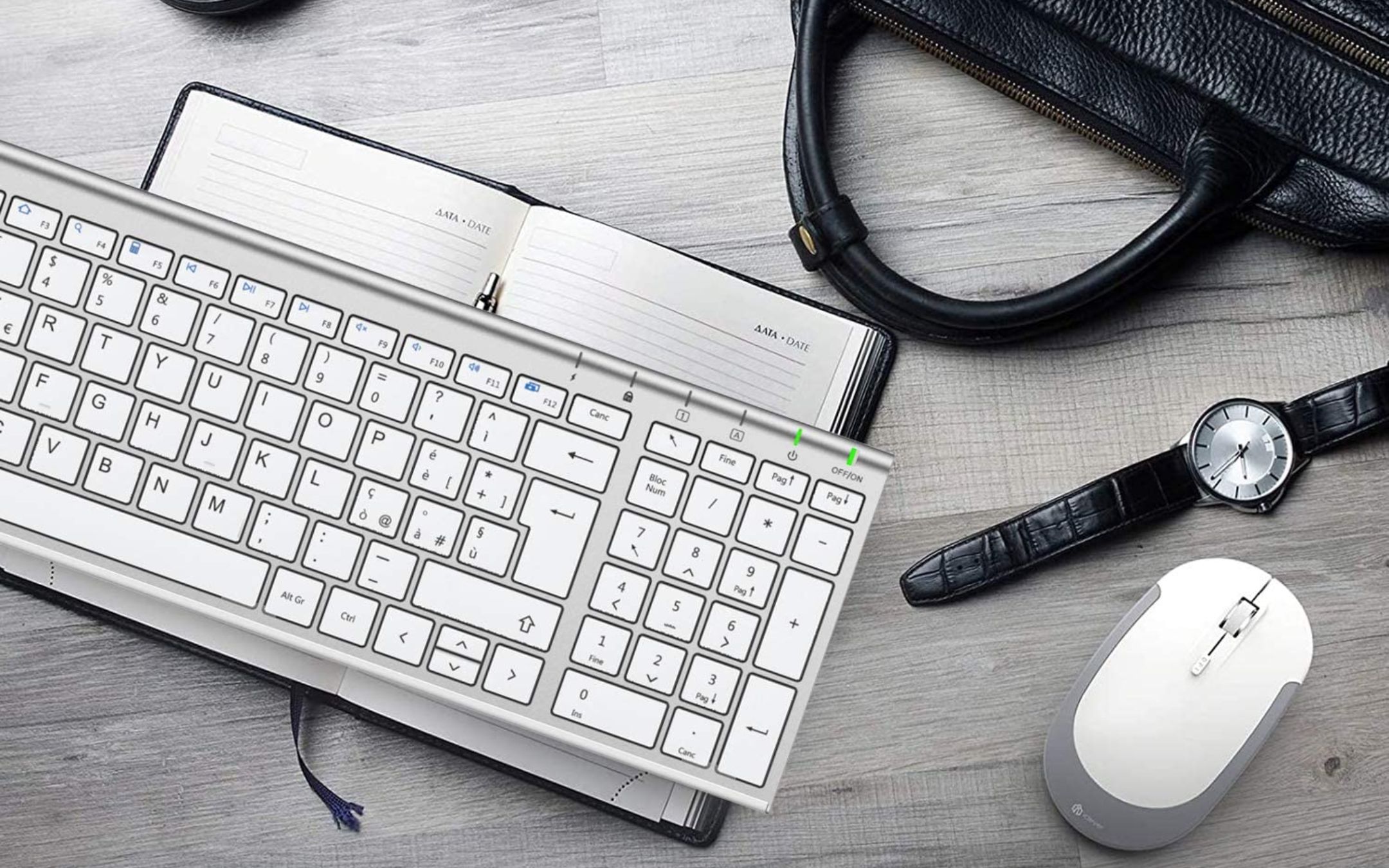 Tastiera e Mouse Wireless iClever con chip intelligente in offerta ...