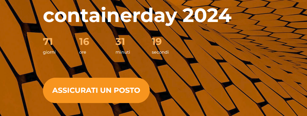 containerday 2024: 10 ottobre, a Bologna. Online la lineup | HTML.it